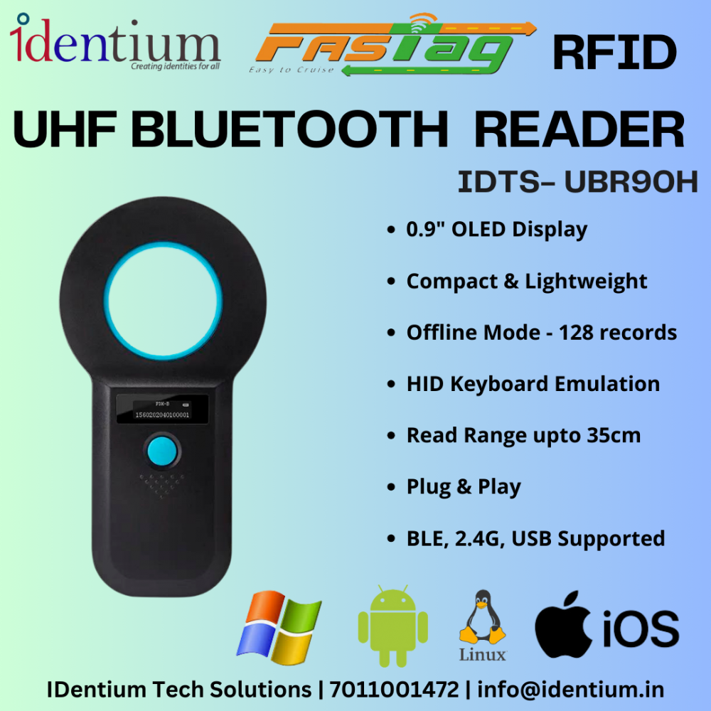 UHF Bluetooth RFID Reader UBR90H India — Mobile Inventory, Android iOS ...